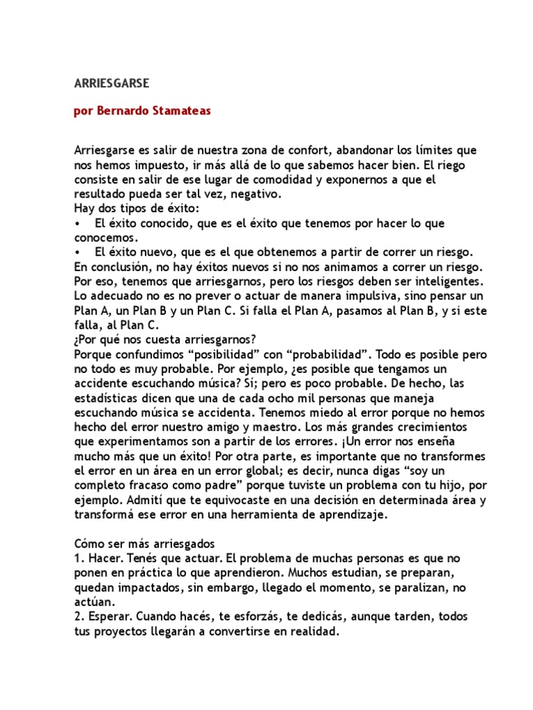ARRIESGARSE | PDF
