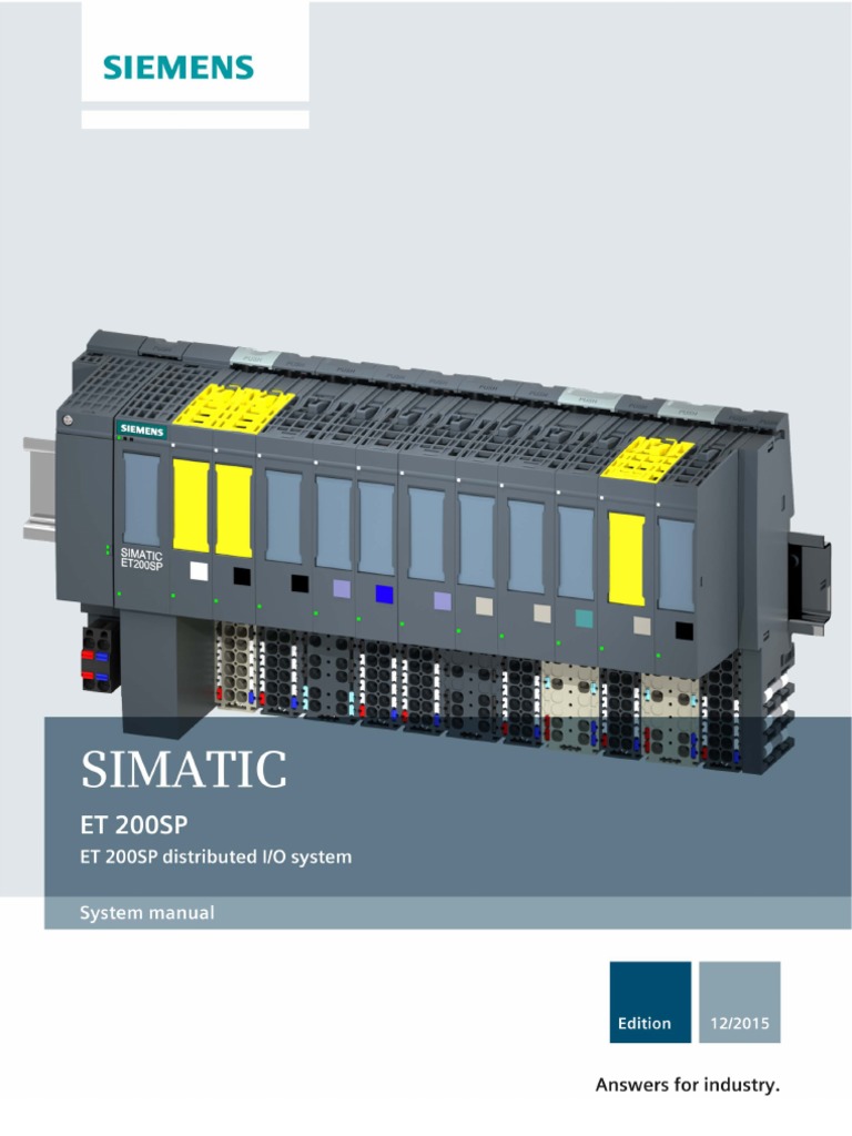 Et200sp System Manual en-US en-US | Download Free PDF | Automation | Input/Output