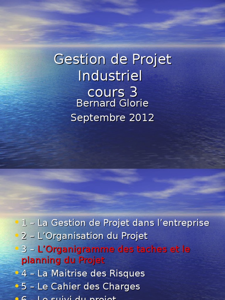 Gestion de Projet Industriel 3 | PDF | Gestion de projet | Science