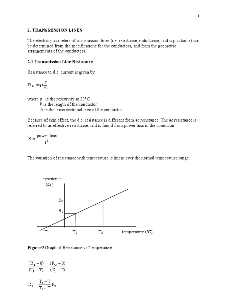 Transmission Lines Characteristics | PDF | Capacitor | Electrical ...