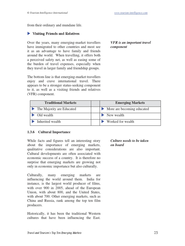Visiting Friends and Relatives: VFR Is An Important Travel Component ...