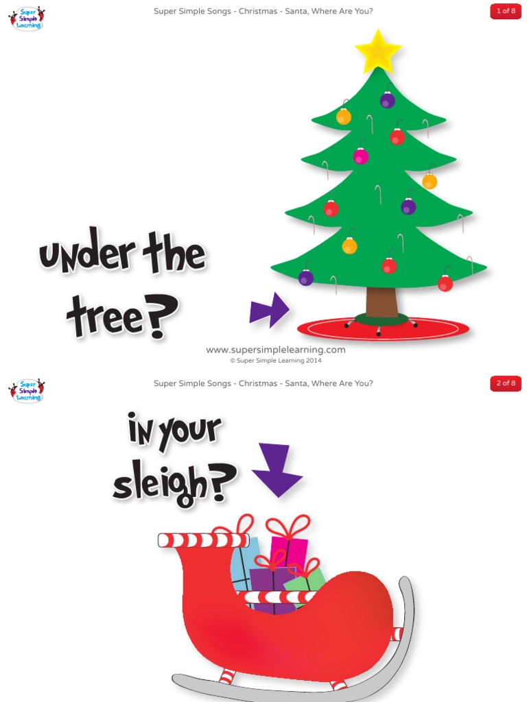 Santa Where Are You Flashcards | PDF