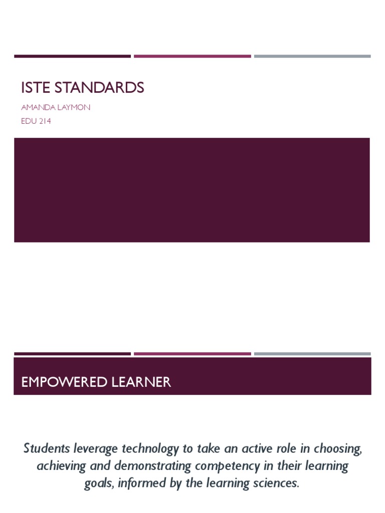 Iste Standards 1 | PDF | Goal | Learning