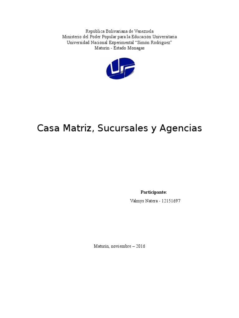 Casa Matriz | Contabilidad | Bancos