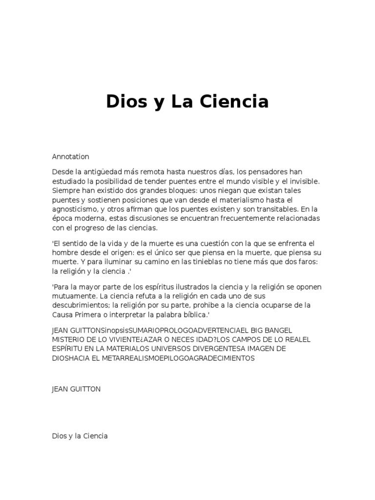 Dios y La Ciencia | PDF | Universo | Estrellas