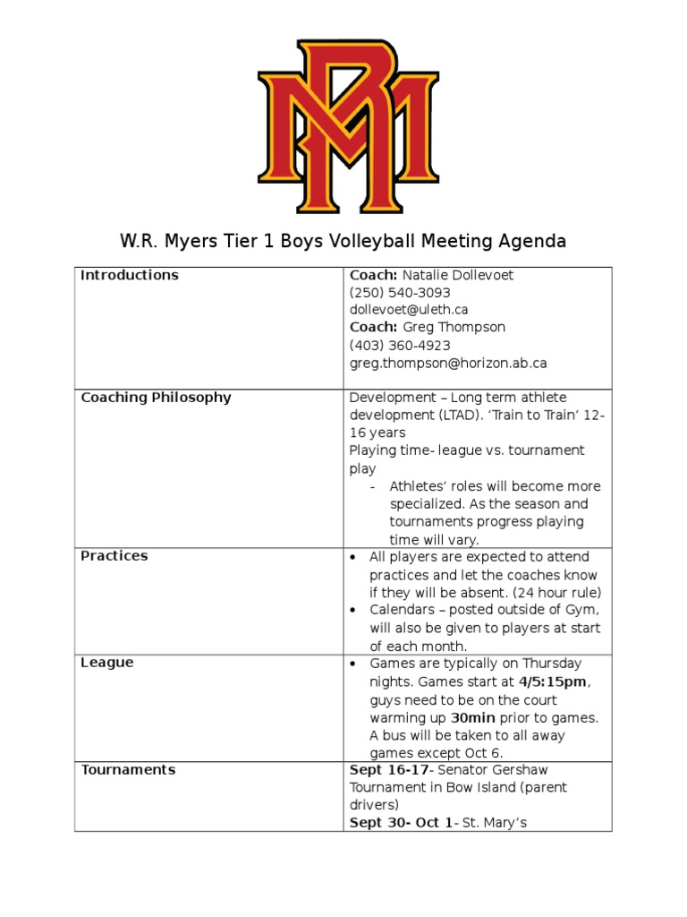 Parent Meeting Agenda | PDF