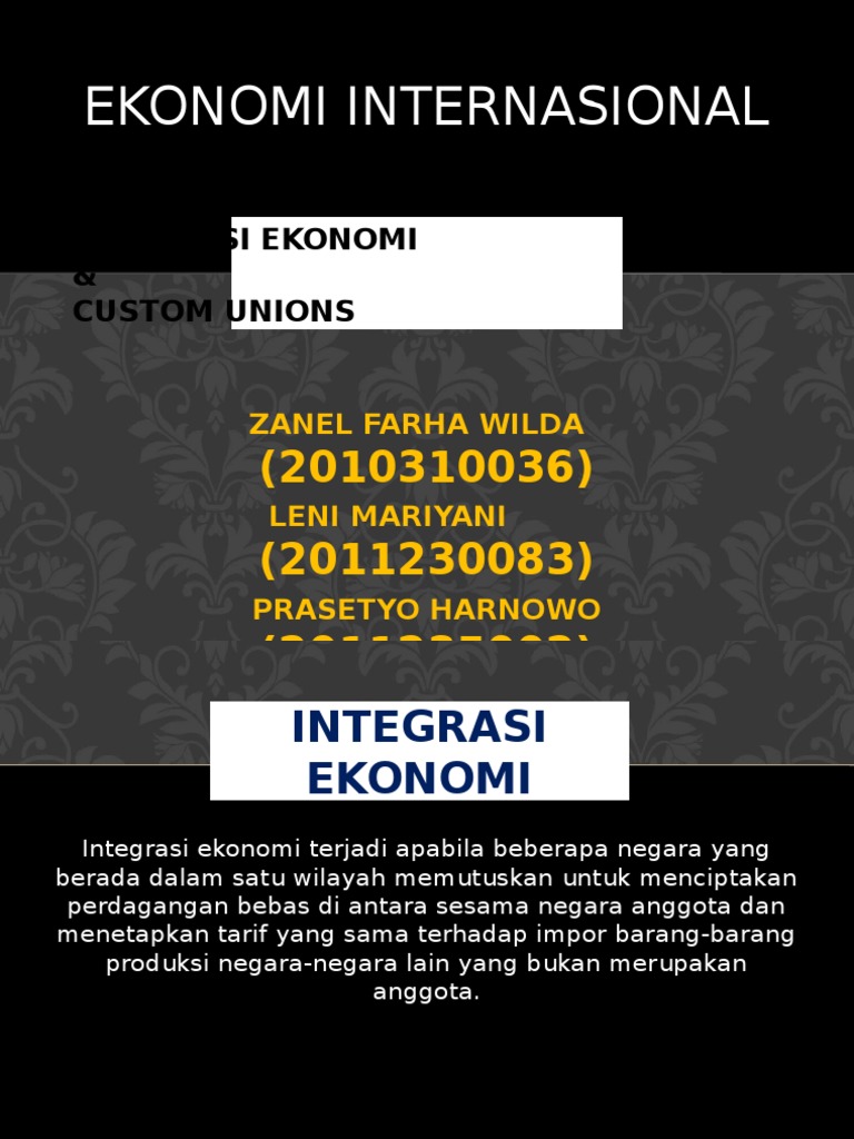 'Documents - MX - Custom Union Dan Integrasi Ekonomi | PDF