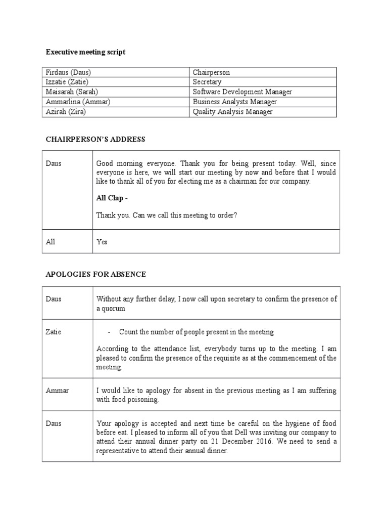 Executive Meeting Script | PDF | Antivirus Software | Business