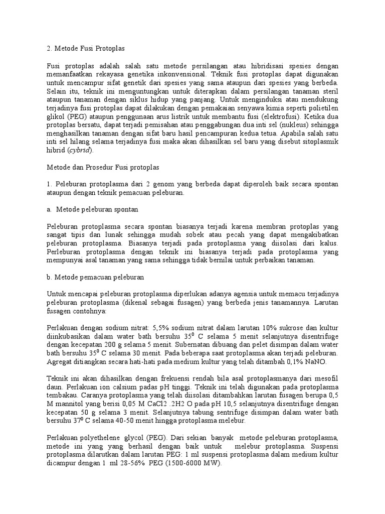 Fusi Protoplas Kopi | PDF