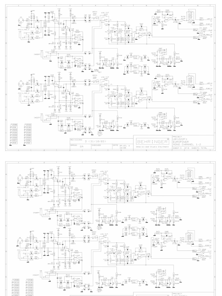 Behringer Ub1222fx-Pro Dpm5m SCH | PDF | Xadrez
