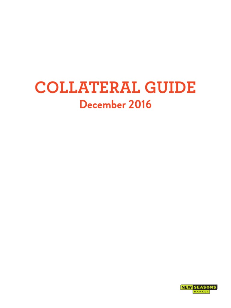 Collateral Guide: December 2016 | PDF | Baked Goods | Food And Drink ...