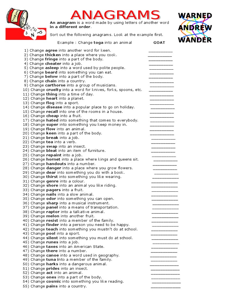 Anagrams | PDF | Nature
