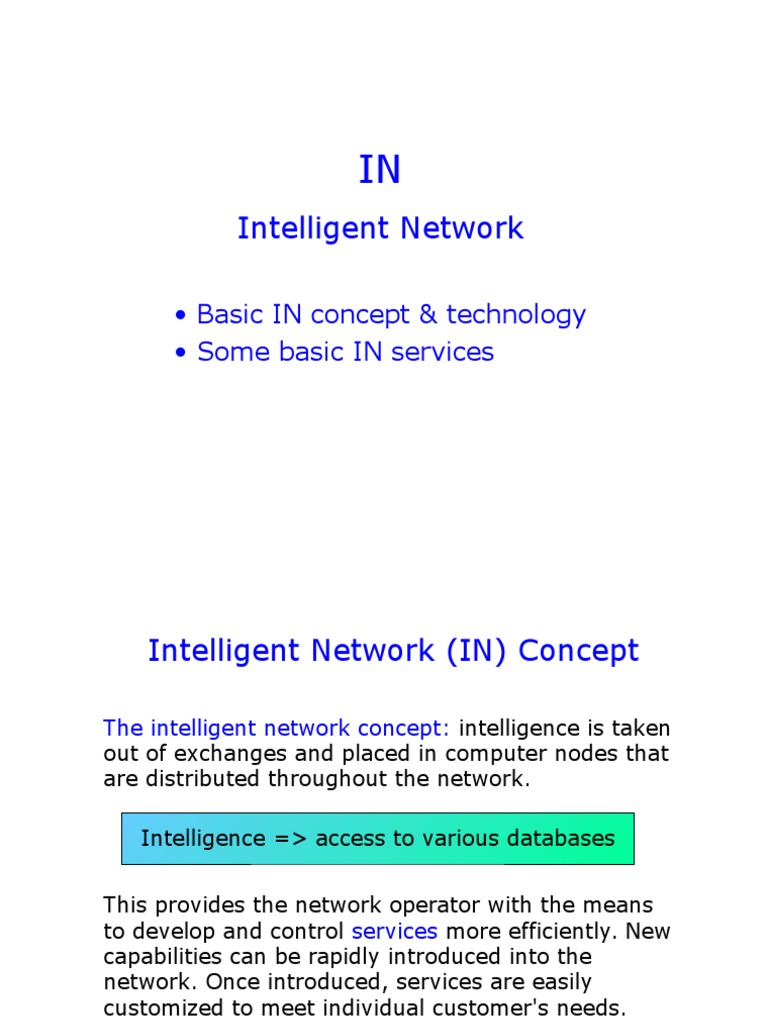 GSM Intelligent Network | PDF | Mobile Technology | Computer Networking