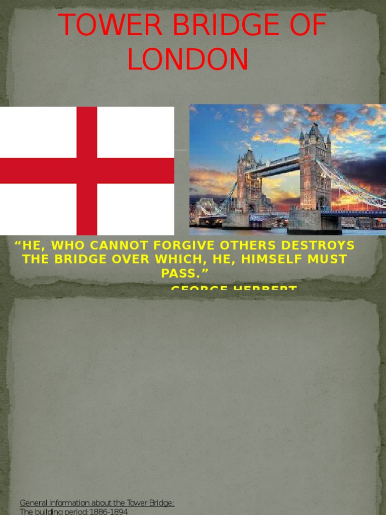 Tower Bridge: Construction and History | PDF | Travel | Classics
