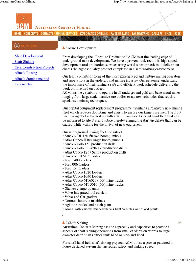 Alimak Australiancontractmining | PDF | Mining | Iron Ore