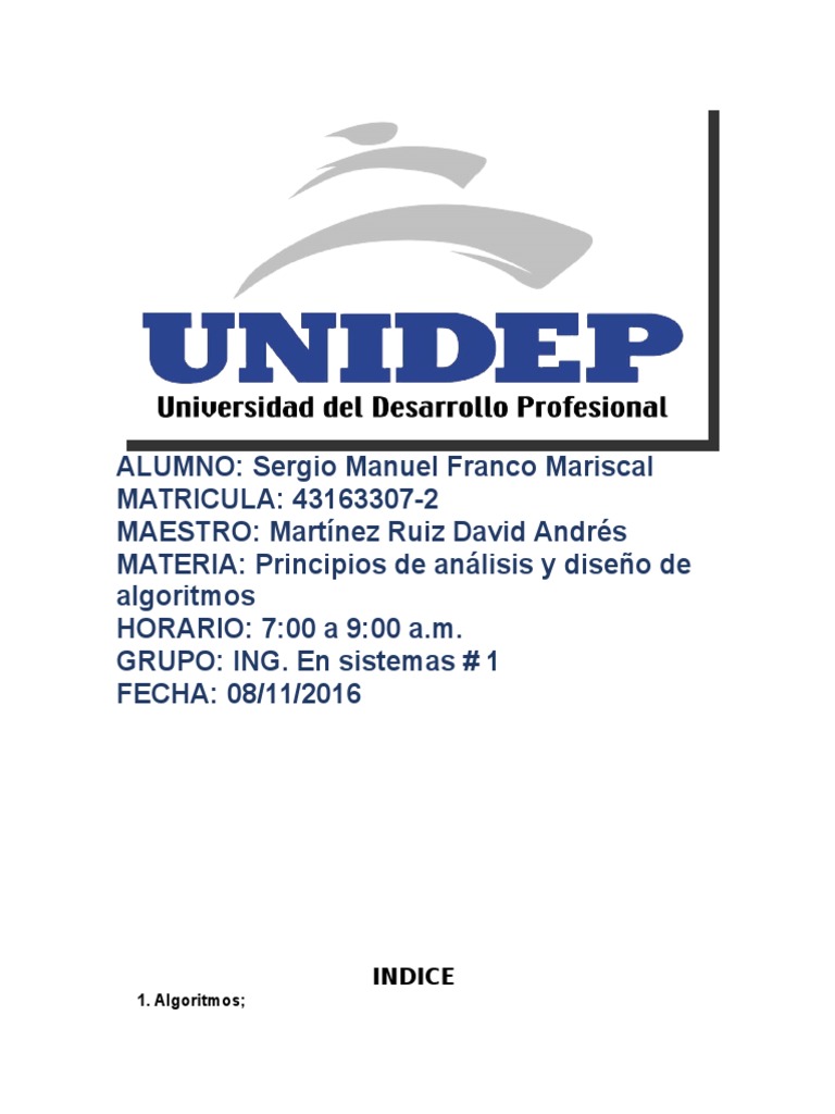 Portafolio de Algoritmos Completo | PDF