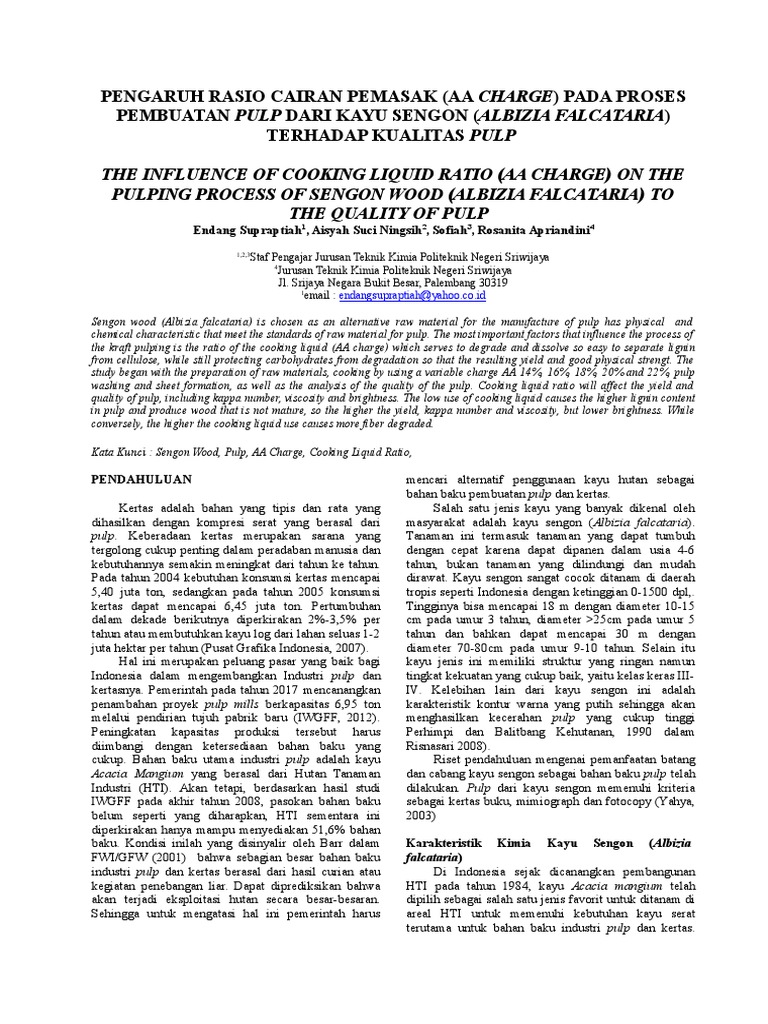 Jurnal Pulp Kayu Segon | PDF