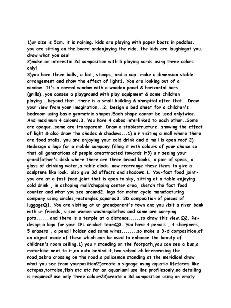 Nata Questions 2 | PDF | Shape | Nature