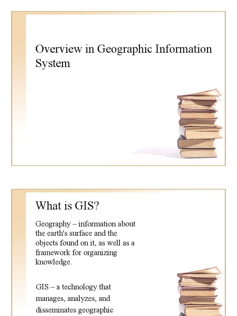 01 Overview in Geographic Information System | PDF | Geographic ...
