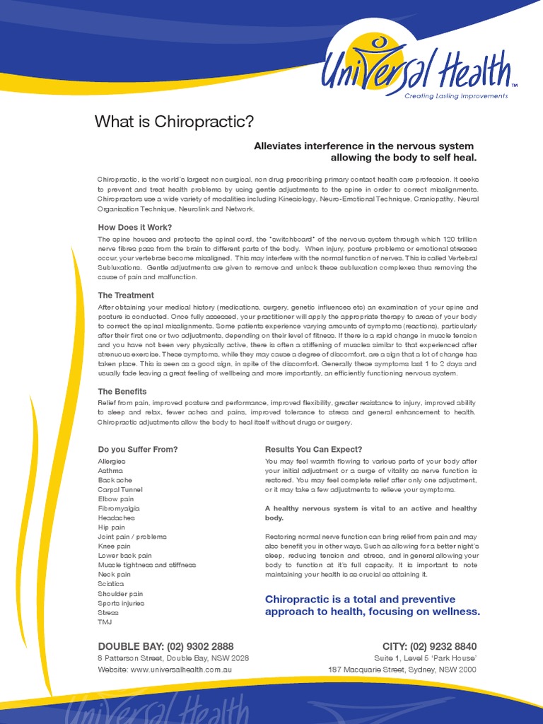 chiropractic.pdf | Chiropractic | Back Pain