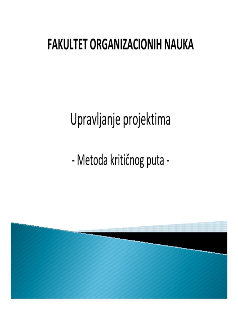 CPM Metoda | PDF