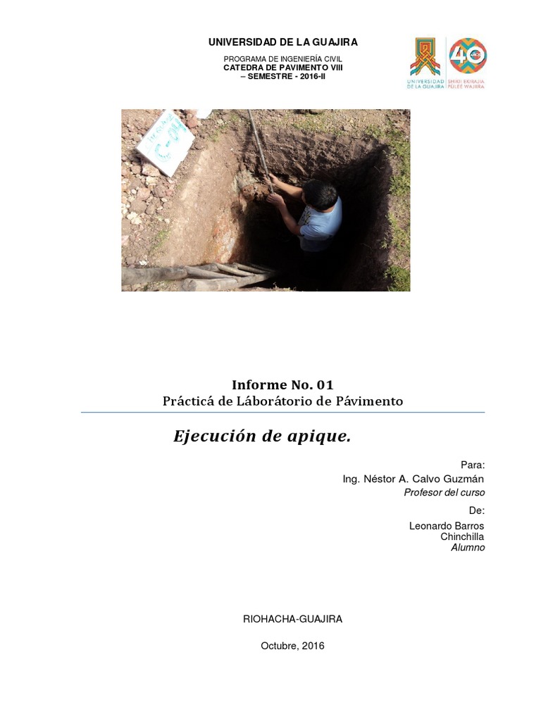 Ejecucion de Apique - Lab#1 | PDF | Aluminio | Suelo