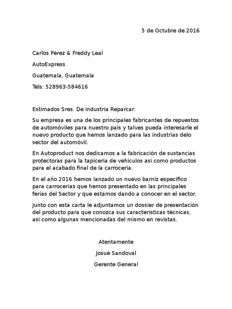 Diferentes Tipos de Cartas | PDF