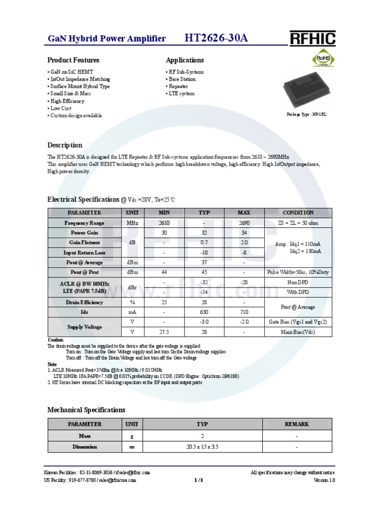 HT2626 30a | Download Free PDF | Amplifier | Electrical Engineering