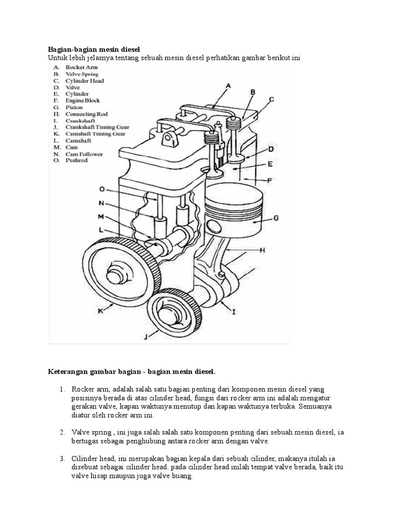 Bagian Mesin Diesel Dan Fungsinya | PDF