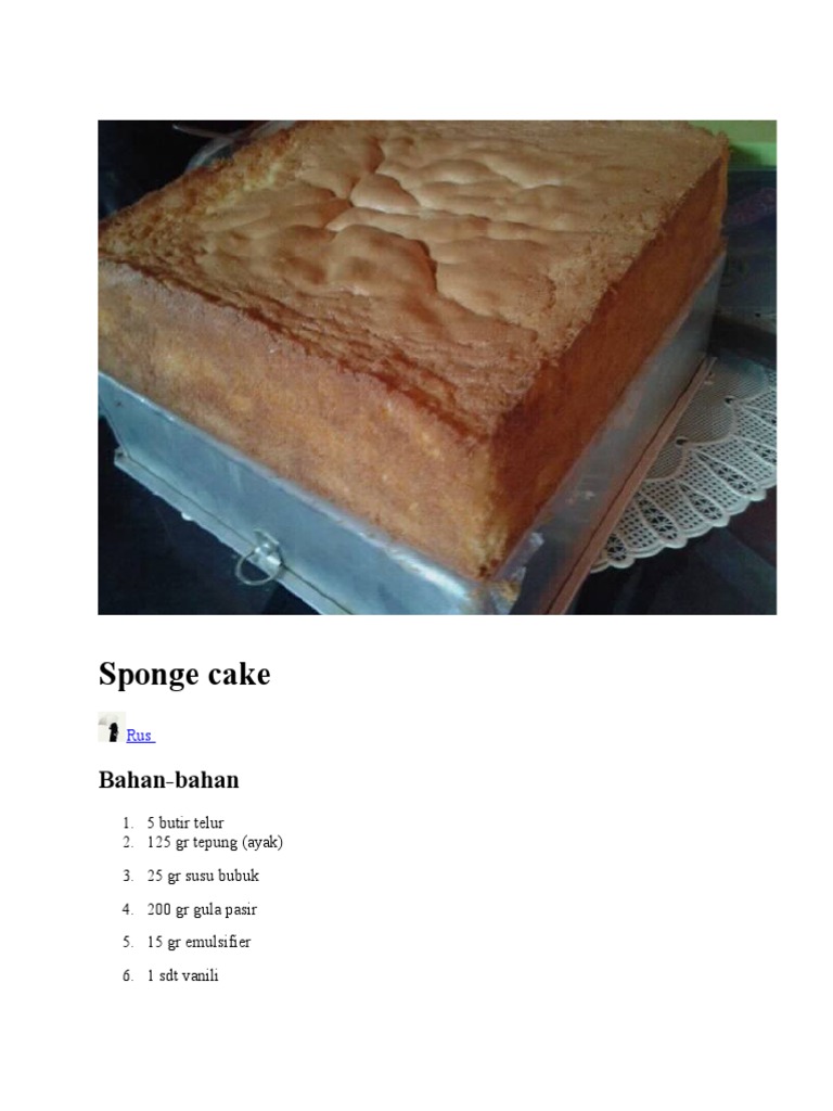 1 Sponge Cake | PDF