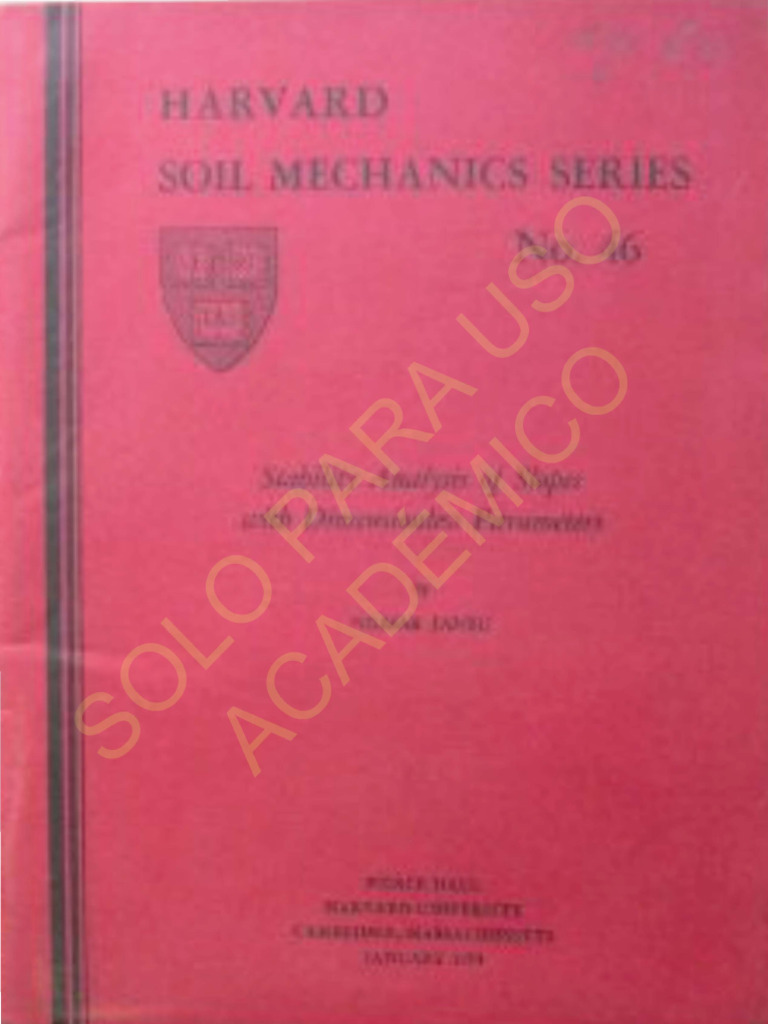 Nilmar Janbu - Stability Analysis of Slopes With Dimensionless ...