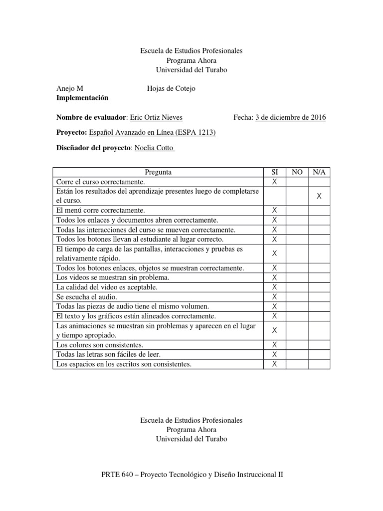 EOrtiz Anejo M 1 y 2 Del Proyecto de Noelia Cotto T7 | PDF
