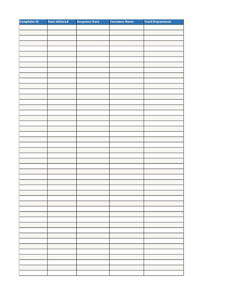 Customer Complaint Register Format | PDF