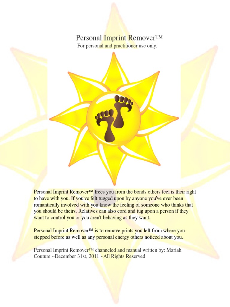 Personal Imprint Remover | PDF | Thought | Soul