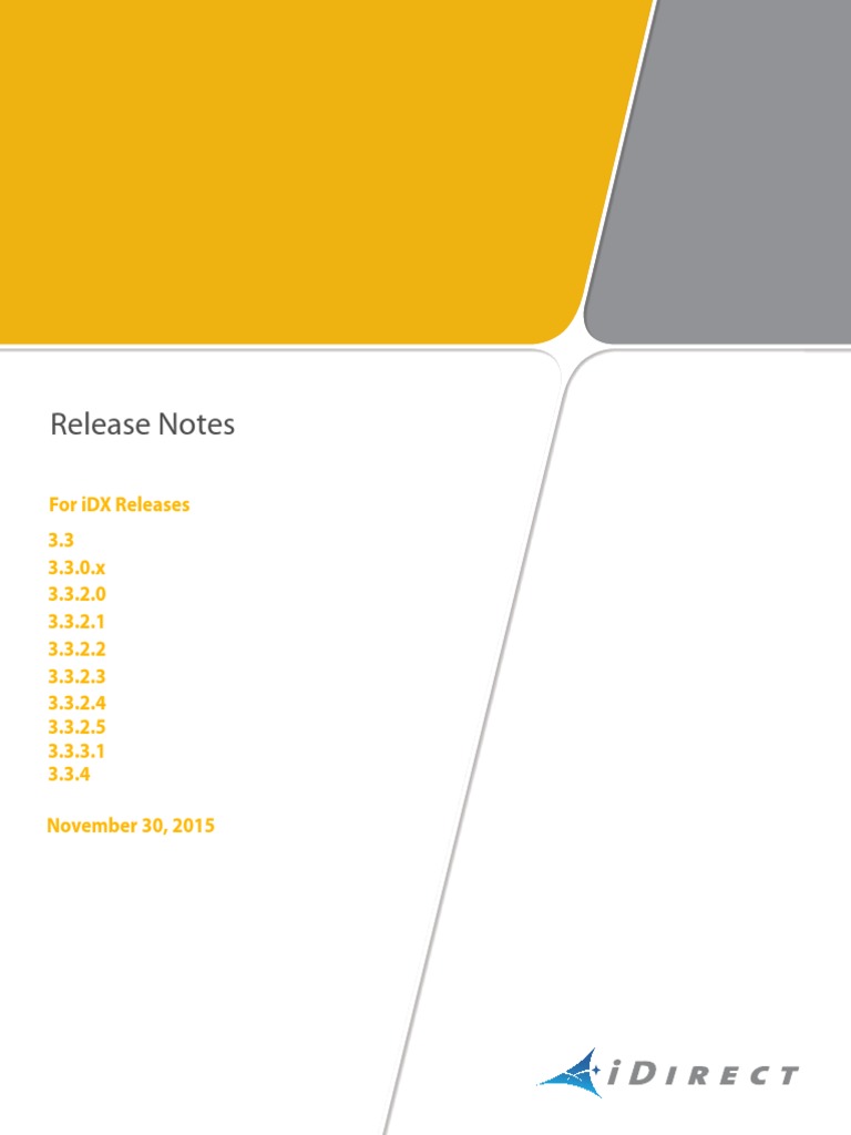 IDX 3.3 - Release Notes | PDF | Transmission Control Protocol ...