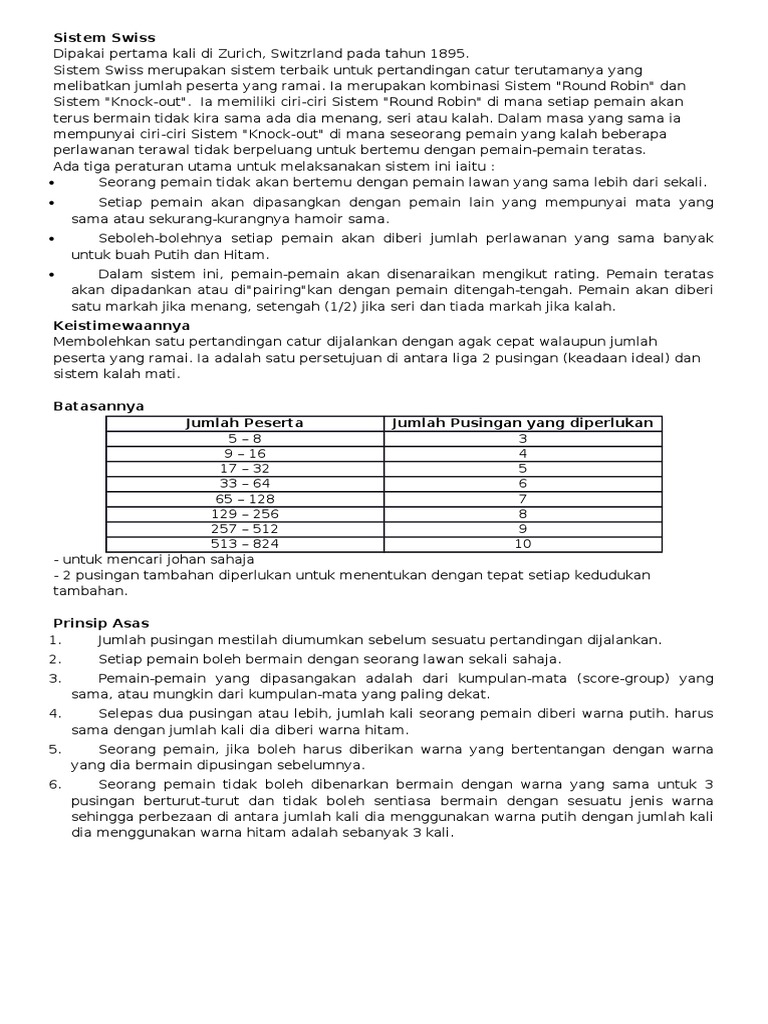 Sistem Swiss | PDF
