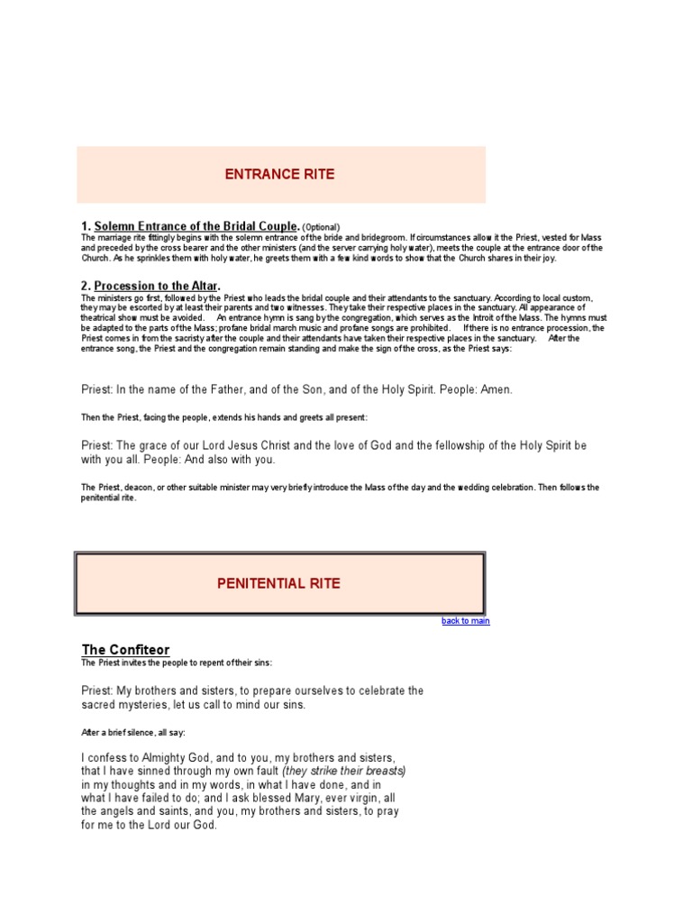 Catholic Wedding Missalette | PDF | Eucharist | Worship