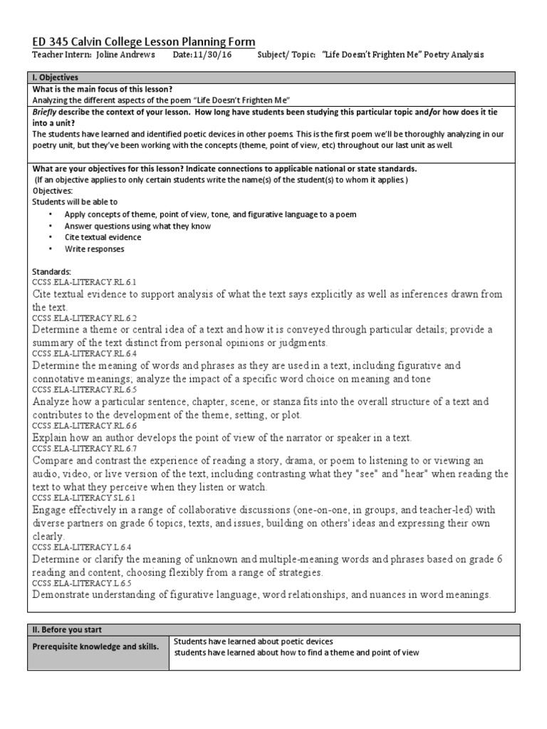 Life Doesnt Frighten Me | PDF | Poetry | Neuropsychological Assessment