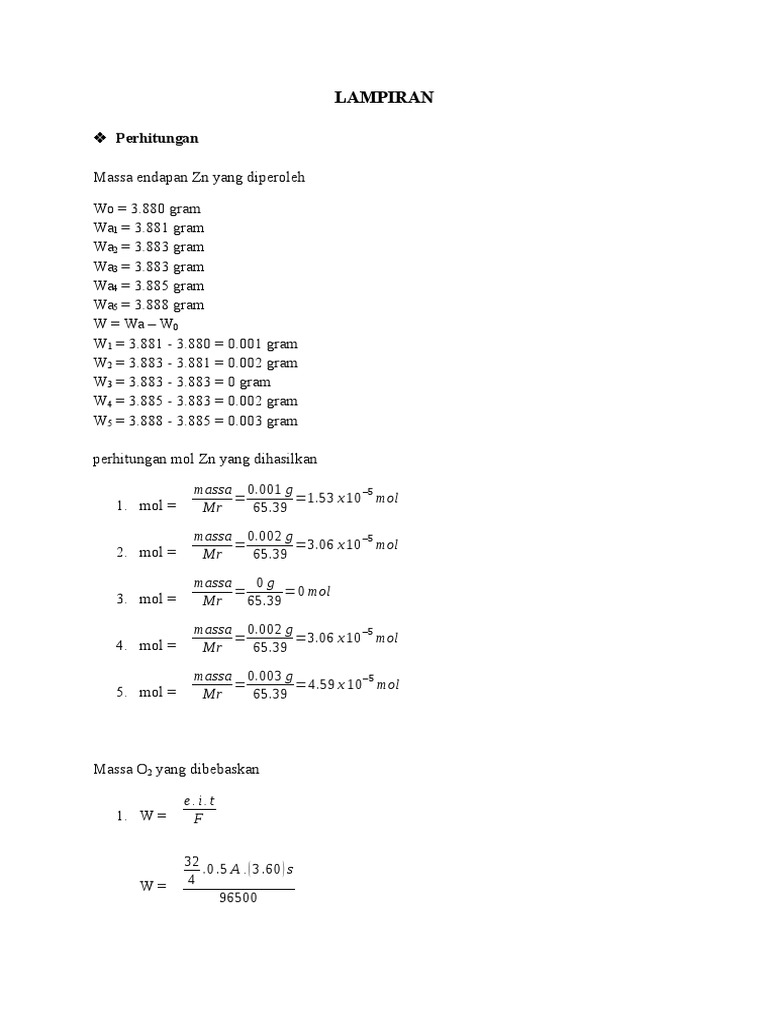 Lampiran: Perhitungan | PDF