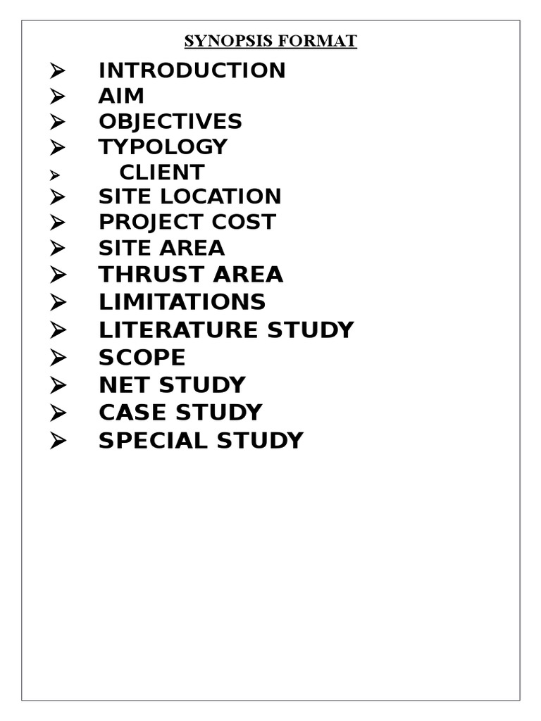 Thrust Area Limitations Literature Study Scope Net Study Case Study ...
