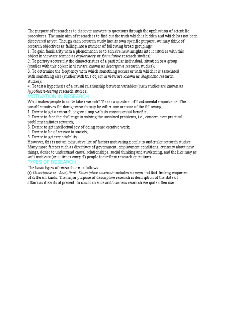 Research Methodology | PDF