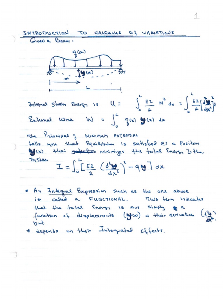 Calculus of Variations Notes | PDF