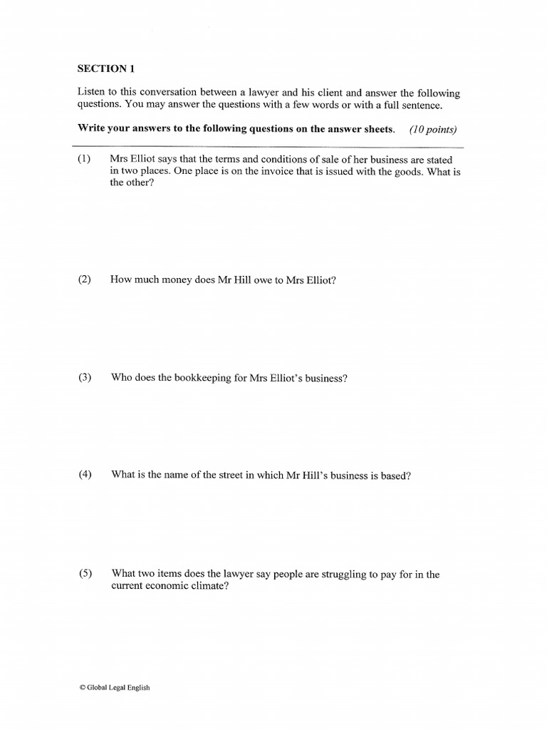 TOLES Higher Exam Website Sample.15 | PDF