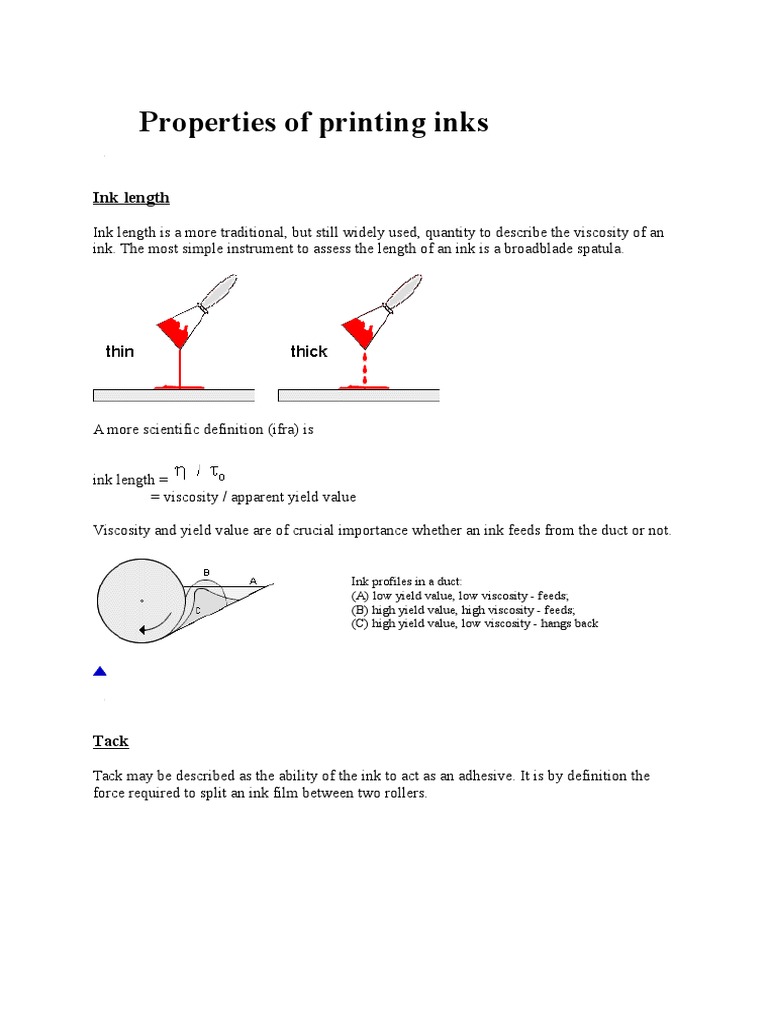 Ink Properties | PDF | Wear | Industrial Processes
