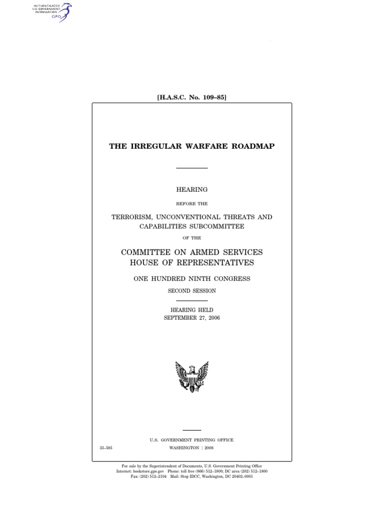 HOUSE HEARING, 109TH CONGRESS - (H.A.S.C. No. 109-85) THE IRREGULAR ...