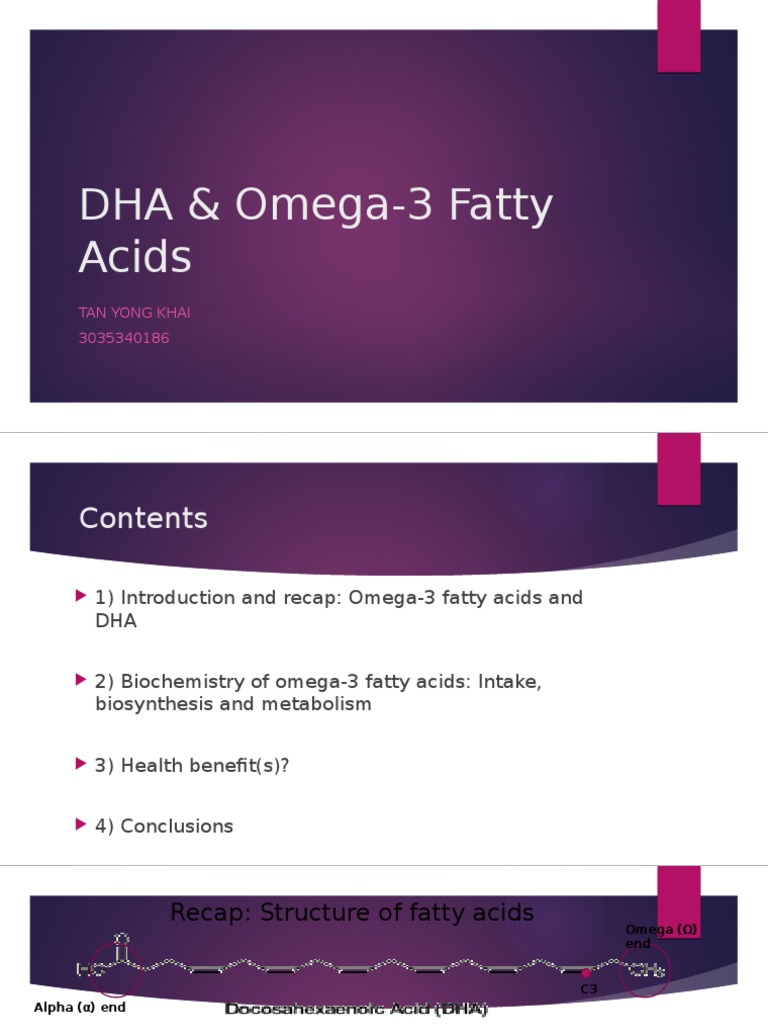 DHA & Omega-3 Fatty Acids | PDF | Docosahexaenoic Acid | Omega 3 Fatty Acid