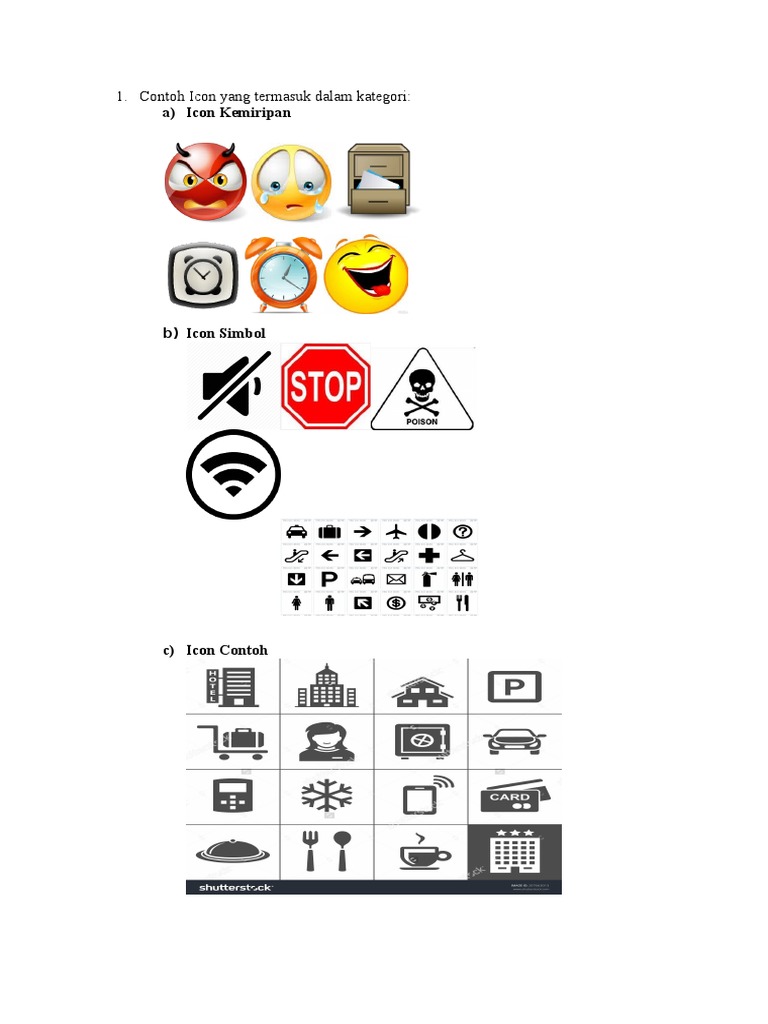 Contoh Icon Yang Termasuk Dalam Kategori | PDF