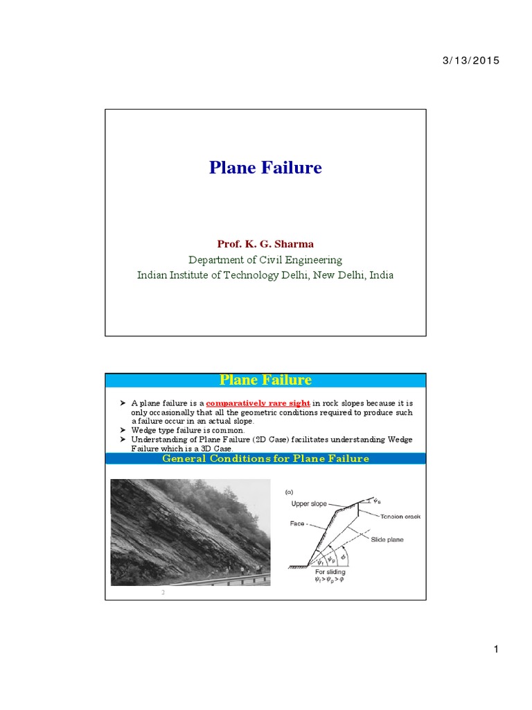 Plane Failure | PDF | Friction | Strength Of Materials