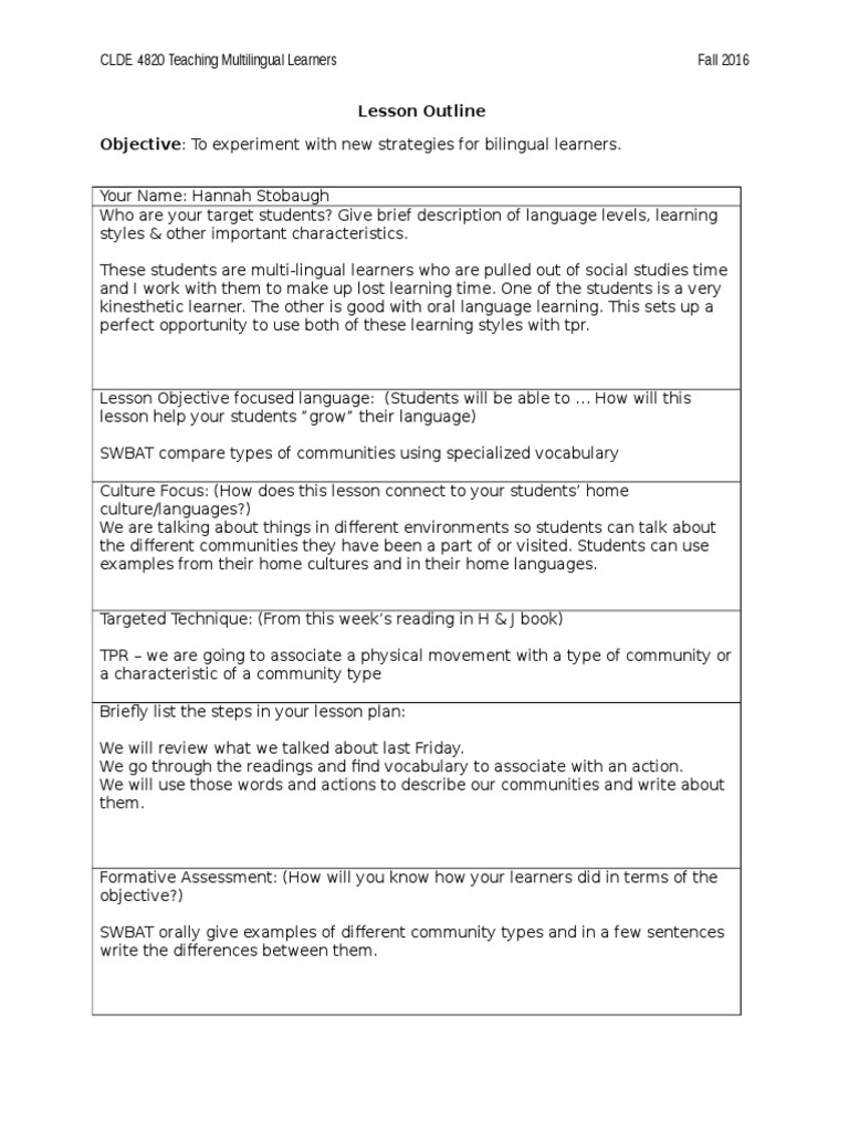 Strategies for Teaching Multilingual Learners | PDF