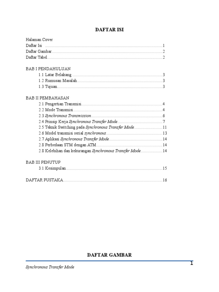 Synchronous Transfer Mode: Panduan Lengkap | PDF